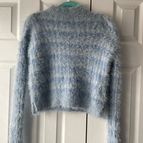 Sweaters | Candies Light Blue Fuzzy Sweater | Poshmark